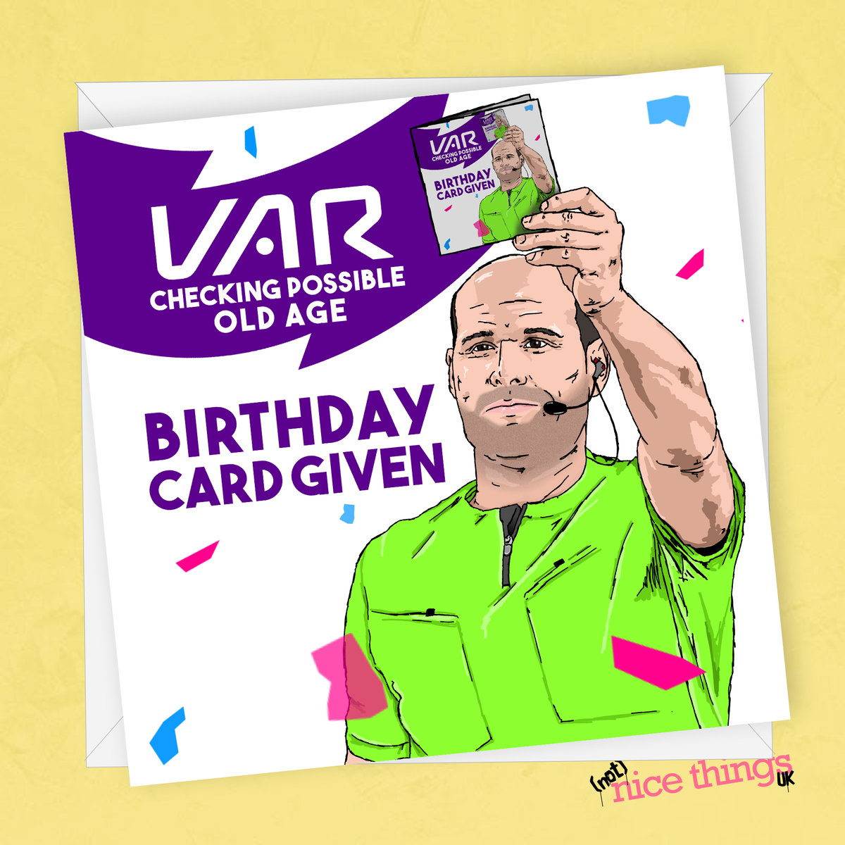 VAR Birthday Card | Funny Football Birthday Card