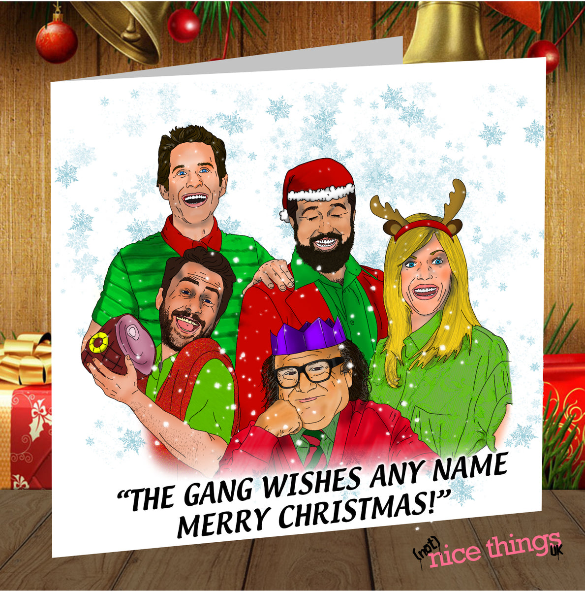 Personalised Always Sunny Christmas Card | Funny Christmas Card