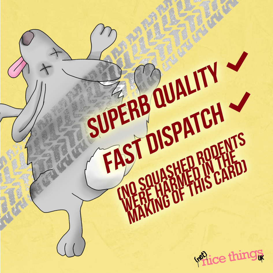 Get Well Soon 'Roadkill' Card - Funny Card, Hospital Card, Get Better