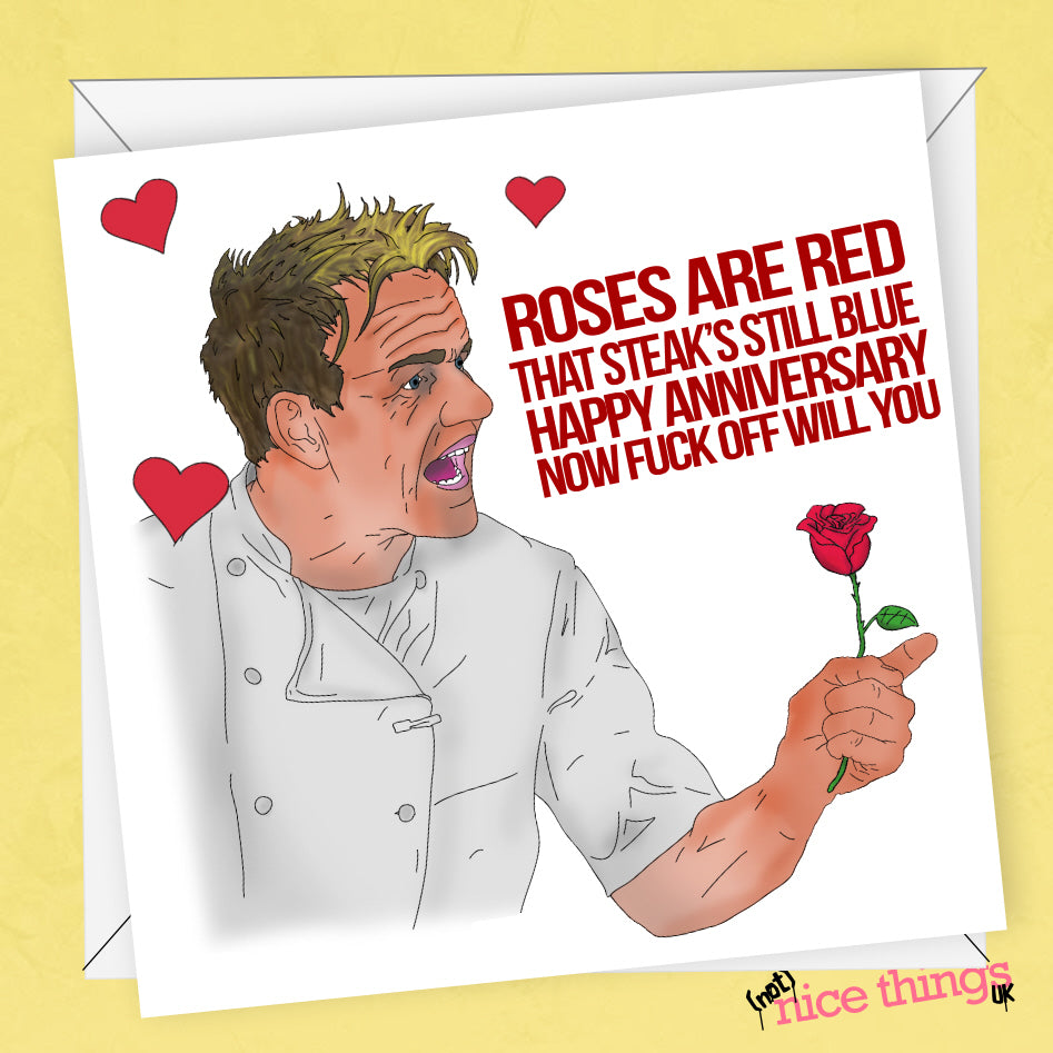 Gordon Ramsay Poem Card | Rude Anniversary Card