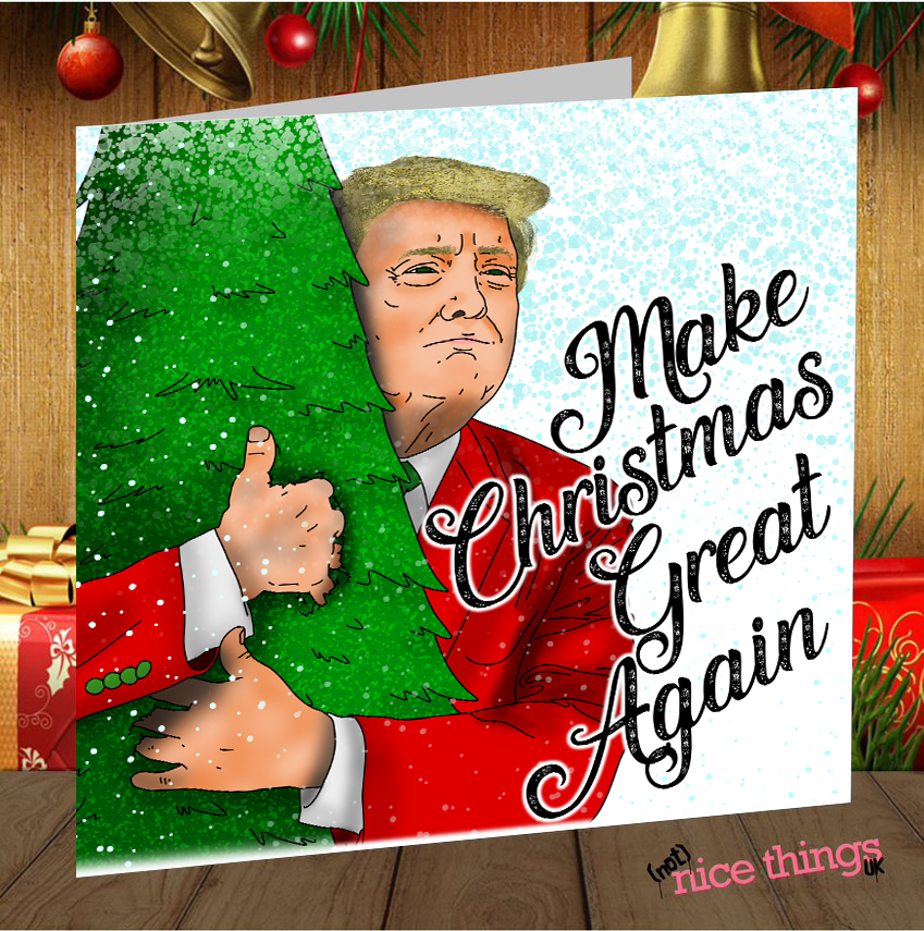 Donald Trump Christmas Card | Funny Great Again Political Christmas Ca