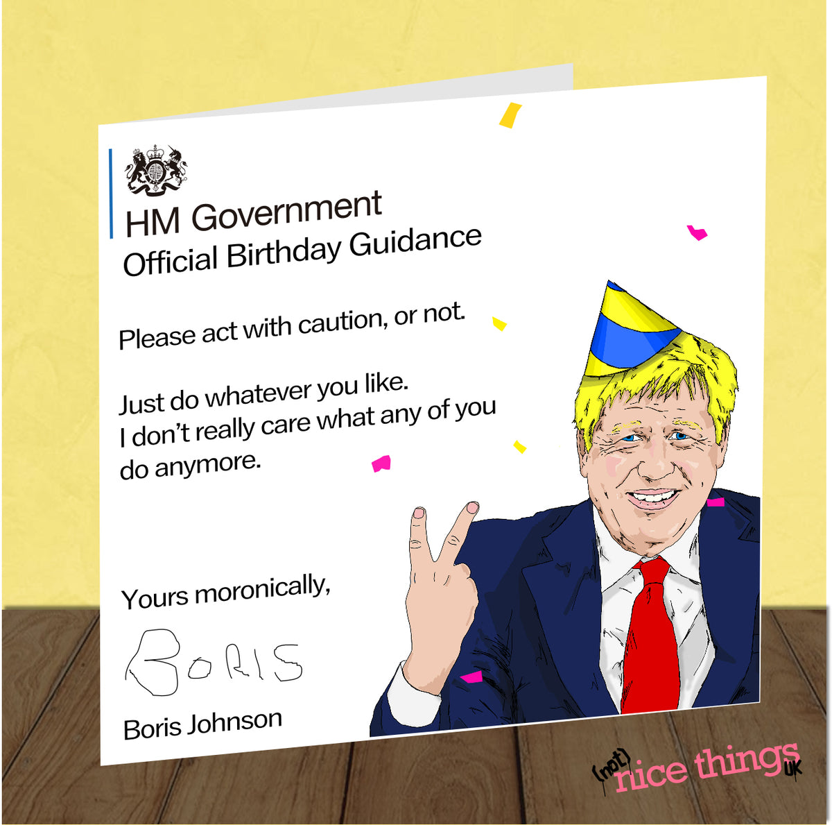 Boris' Advice Birthday Card | Funny Birthday Card