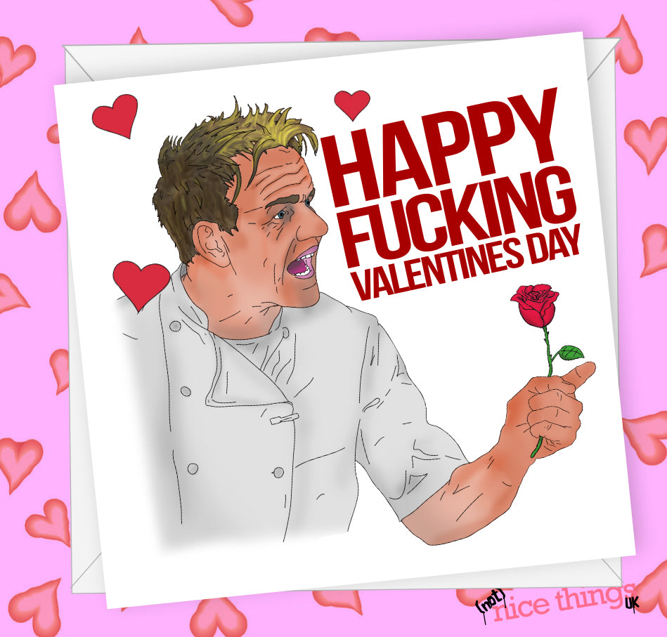 Gordon Ramsay Rude Valentines Card | Funny Valentines Day Card